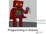 PPT - Introduction to Arduino programming PowerPoint Presentation, free ...