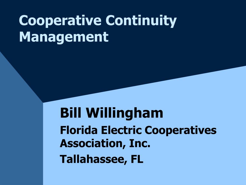 PPT - Cooperative Continuity Management PowerPoint Presentation, free ...