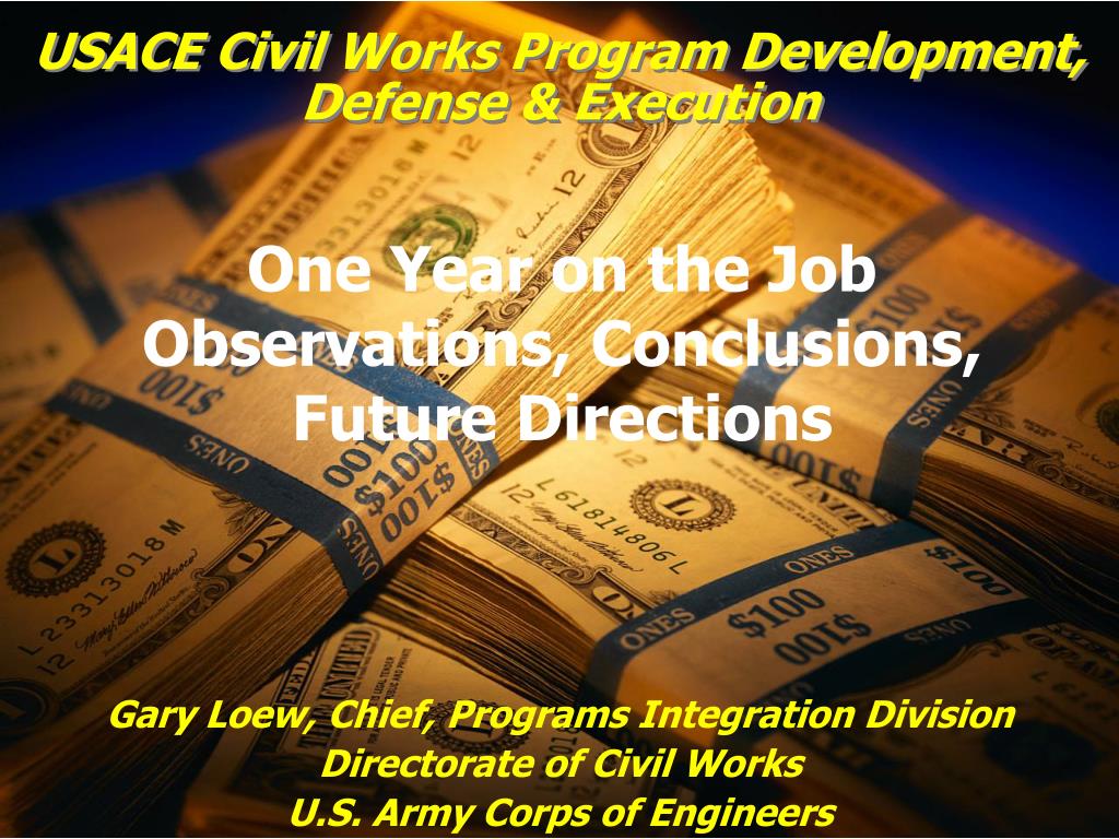PPT - USACE Civil Works Program Development, Defense & Execution ...