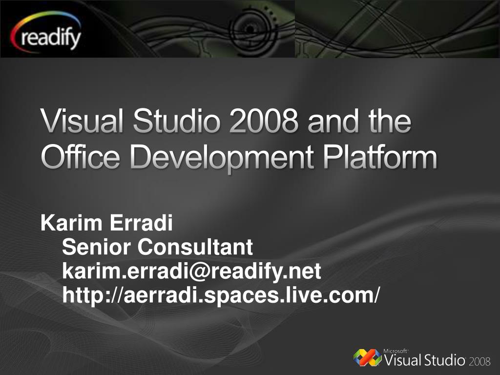 PPT - Leveraging Office Business Applications (OBAs) with VSTO 3.0 in Visual Studio 2008 ...
