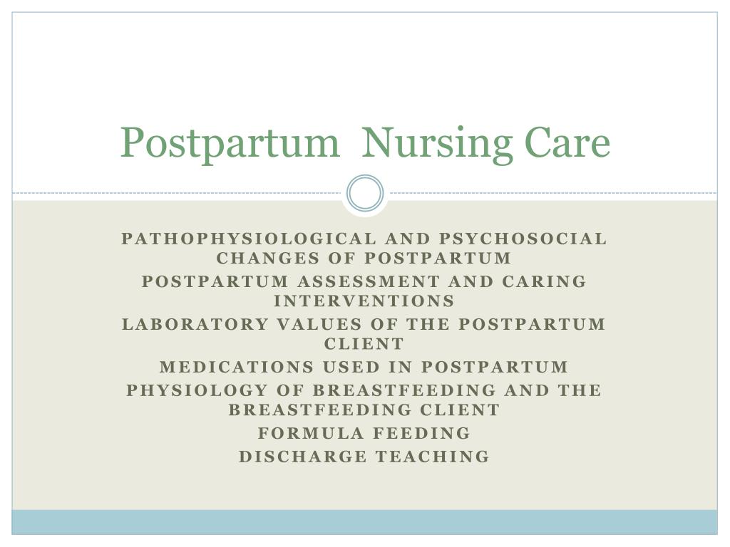 PPT - Postpartum Nursing Care PowerPoint Presentation, free download ...
