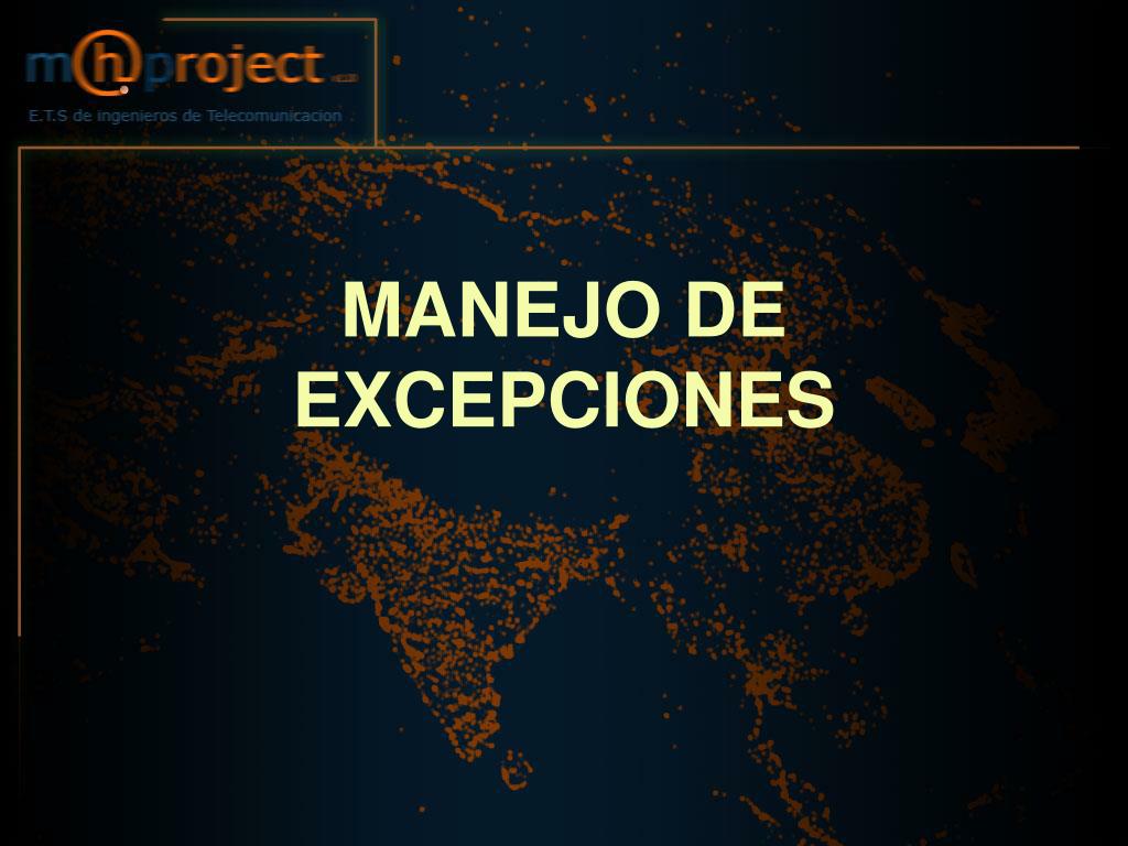 PPT - MANEJO DE EXCEPCIONES PowerPoint Presentation, free download - ID:952519