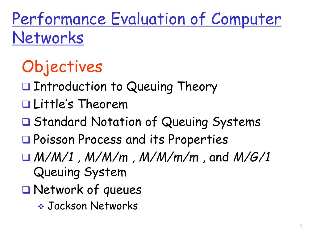 PPT - Performance Evaluation of Computer Networks PowerPoint ...