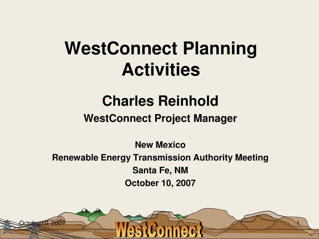 PPT - WestConnect Planning Activities PowerPoint Presentation, free ...