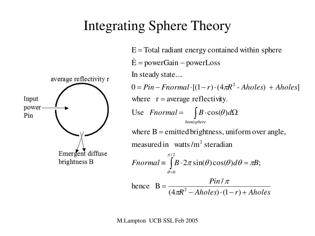 PPT - Integrating Sphere Theory PowerPoint Presentation, free download ...