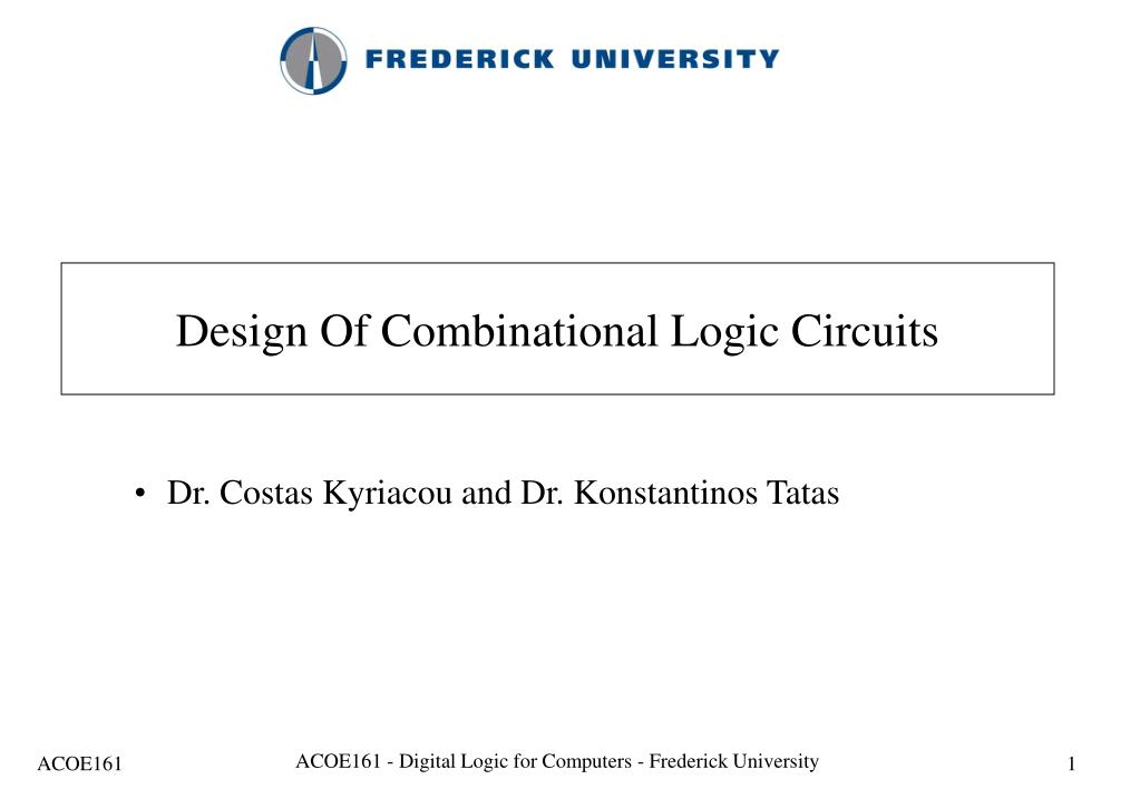 PPT - Design Of Combinational Logic Circuits PowerPoint Presentation ...