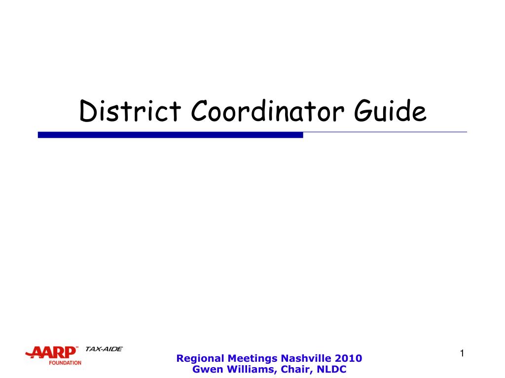 PPT - Comprehensive Guide for District Coordinators in Tax-Aide ...