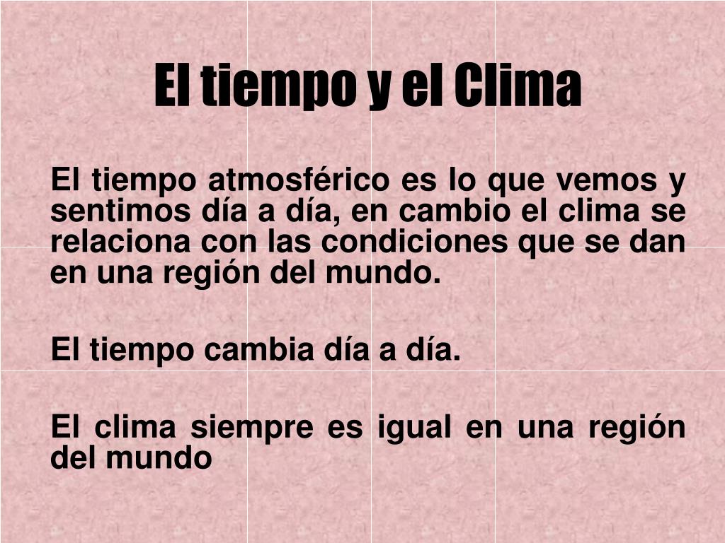 PPT - El tiempo y el Clima PowerPoint Presentation, free download - ID ...