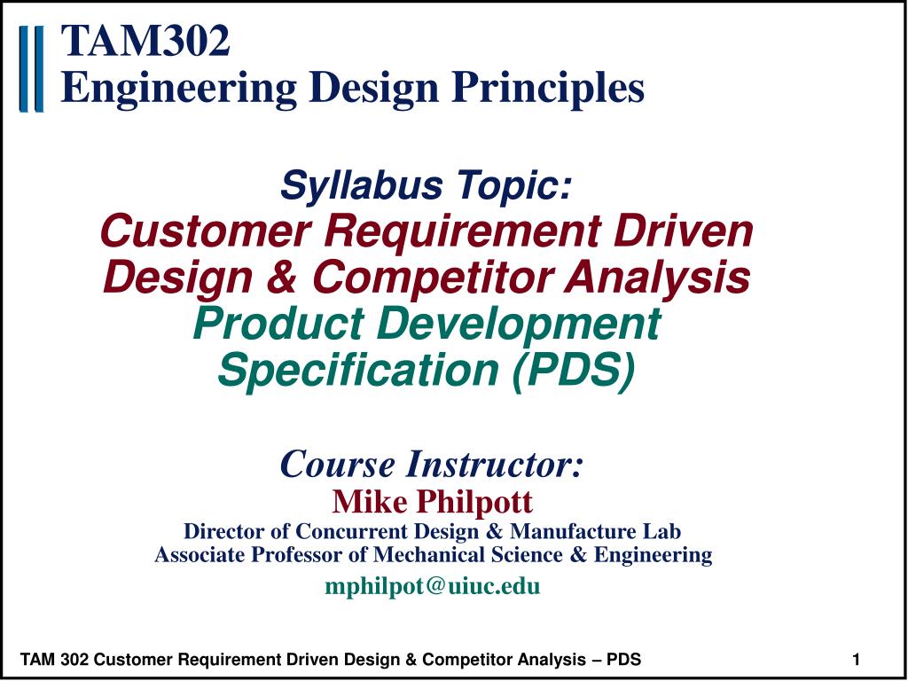 PPT - TAM302 Engineering Design Principles PowerPoint Presentation ...