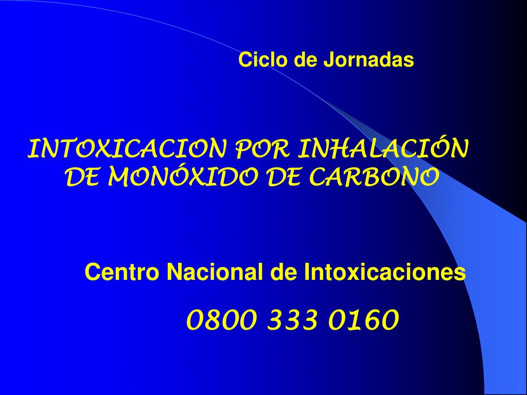 PPT - INTOXICACION POR INHALACIÓN DE MONÓXIDO DE CARBONO PowerPoint ...