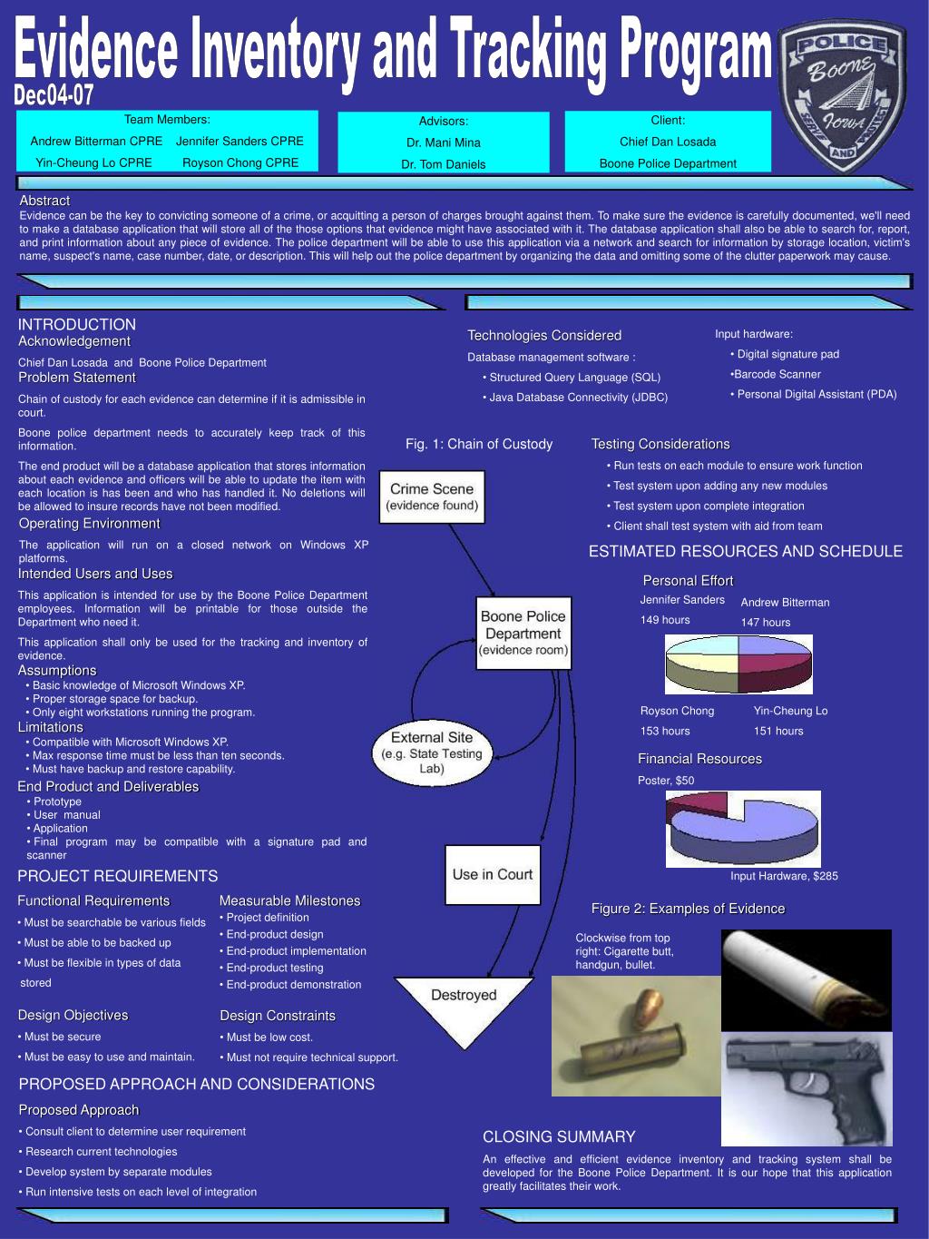 PPT - Evidence Inventory and Tracking Program PowerPoint Presentation ...