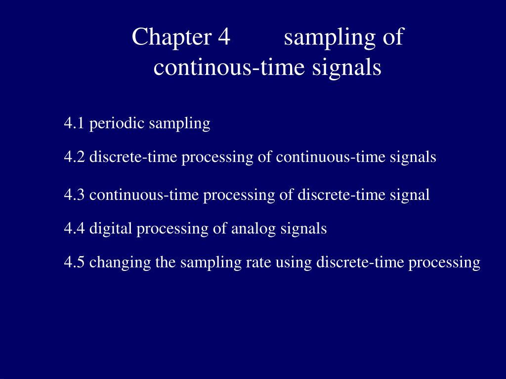 PPT - Chapter 4 sampling of continous-time signals PowerPoint ...