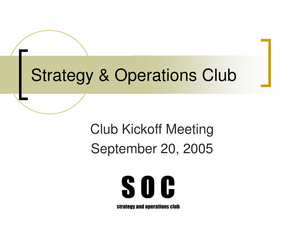 PPT - Strategy & Operations Club PowerPoint Presentation, free download ...