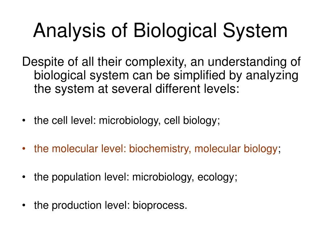 PPT - Analysis of Biological System PowerPoint Presentation, free ...