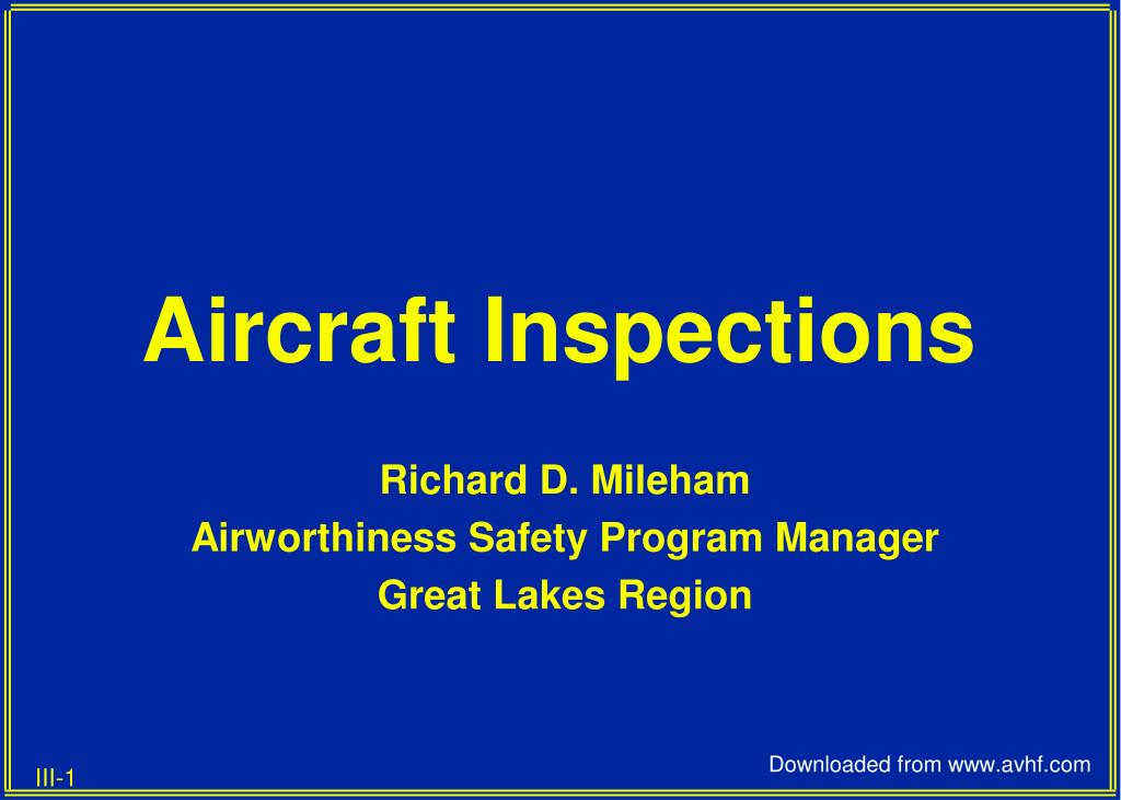 PPT - Aircraft Inspections PowerPoint Presentation, free download - ID ...