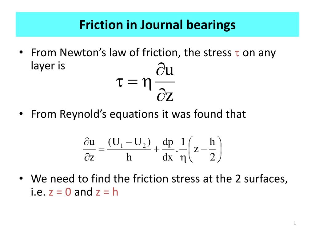 PPT - Friction in Journal bearings PowerPoint Presentation, free ...