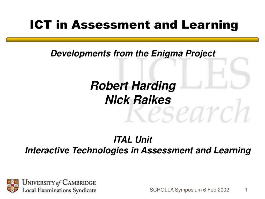 PPT - ICT in Assessment and Learning PowerPoint Presentation, free ...
