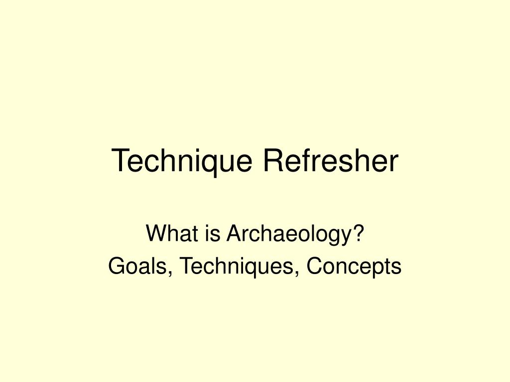 PPT - Technique Refresher PowerPoint Presentation, free download - ID ...