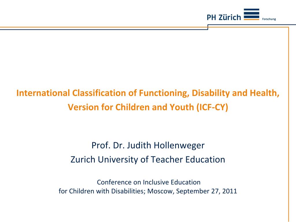 PPT - International Classification of Functioning, Disability and ...