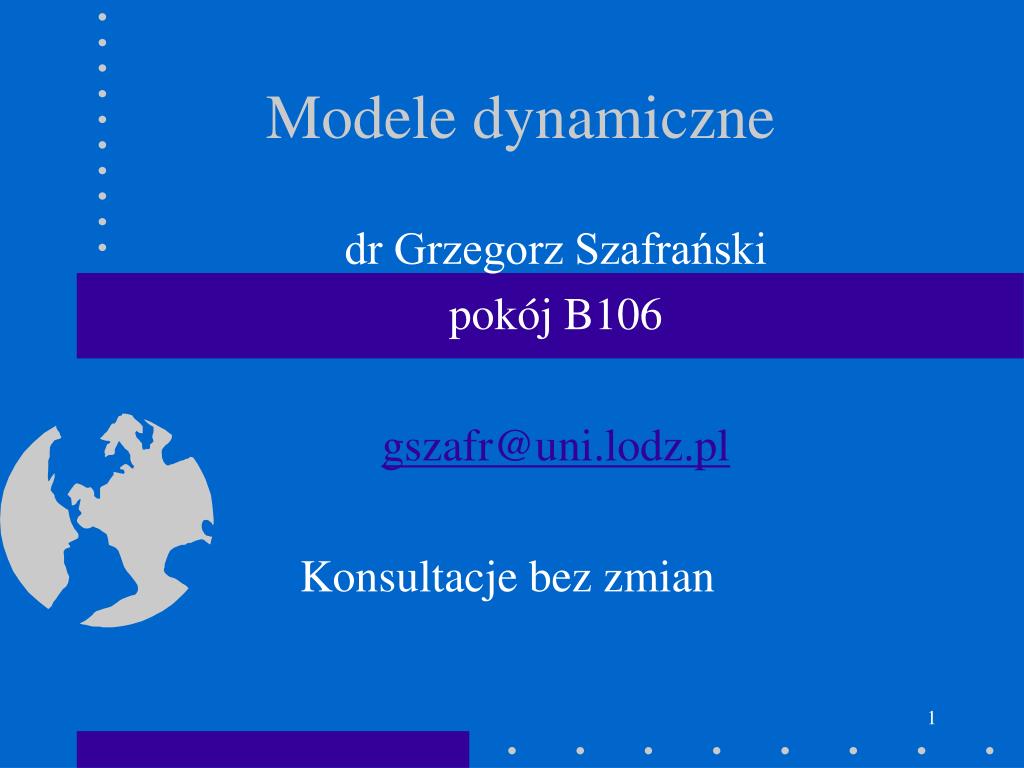 PPT - Modele dynamiczne PowerPoint Presentation, free download - ID:977222