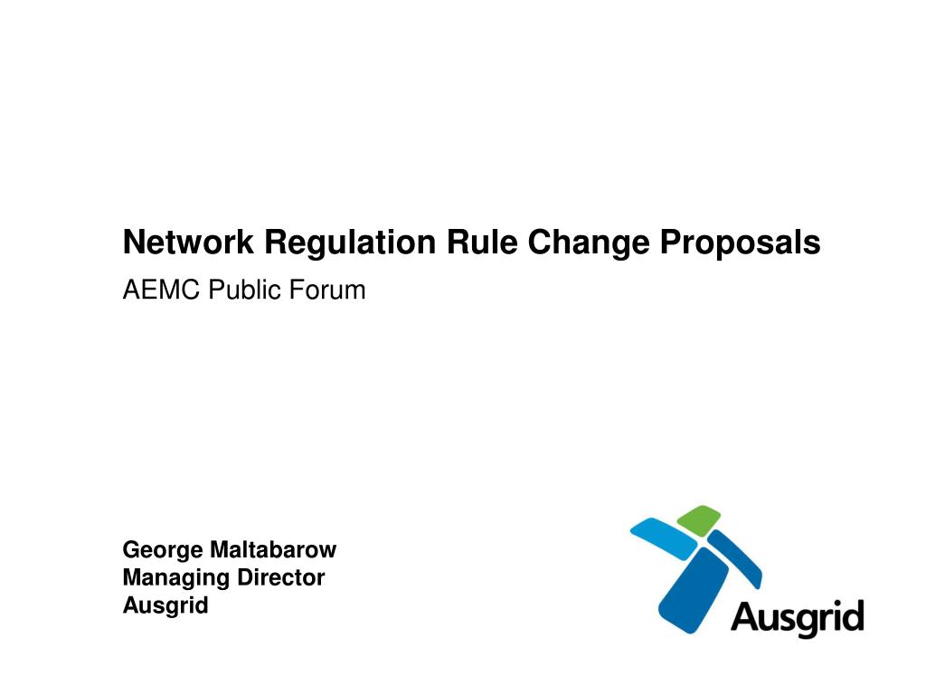 PPT - Network Regulation Rule Change Proposals PowerPoint Presentation ...