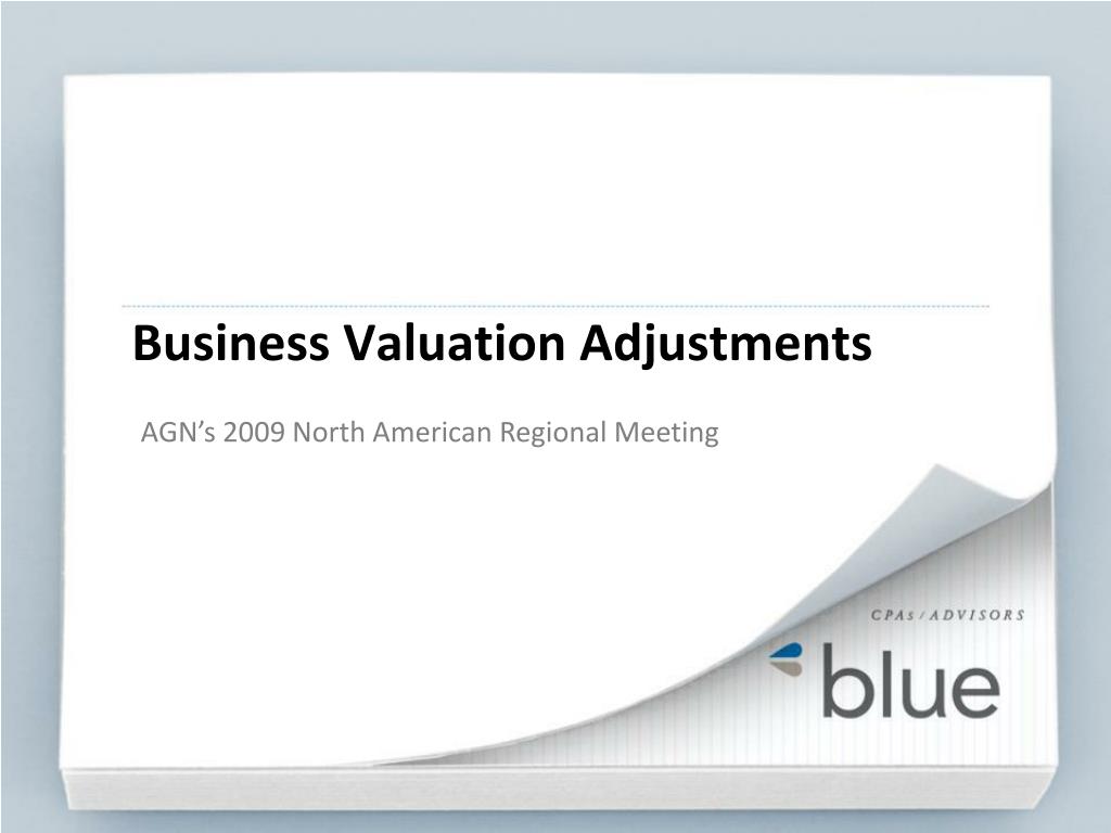 PPT - Business Valuation Adjustments PowerPoint Presentation, free ...
