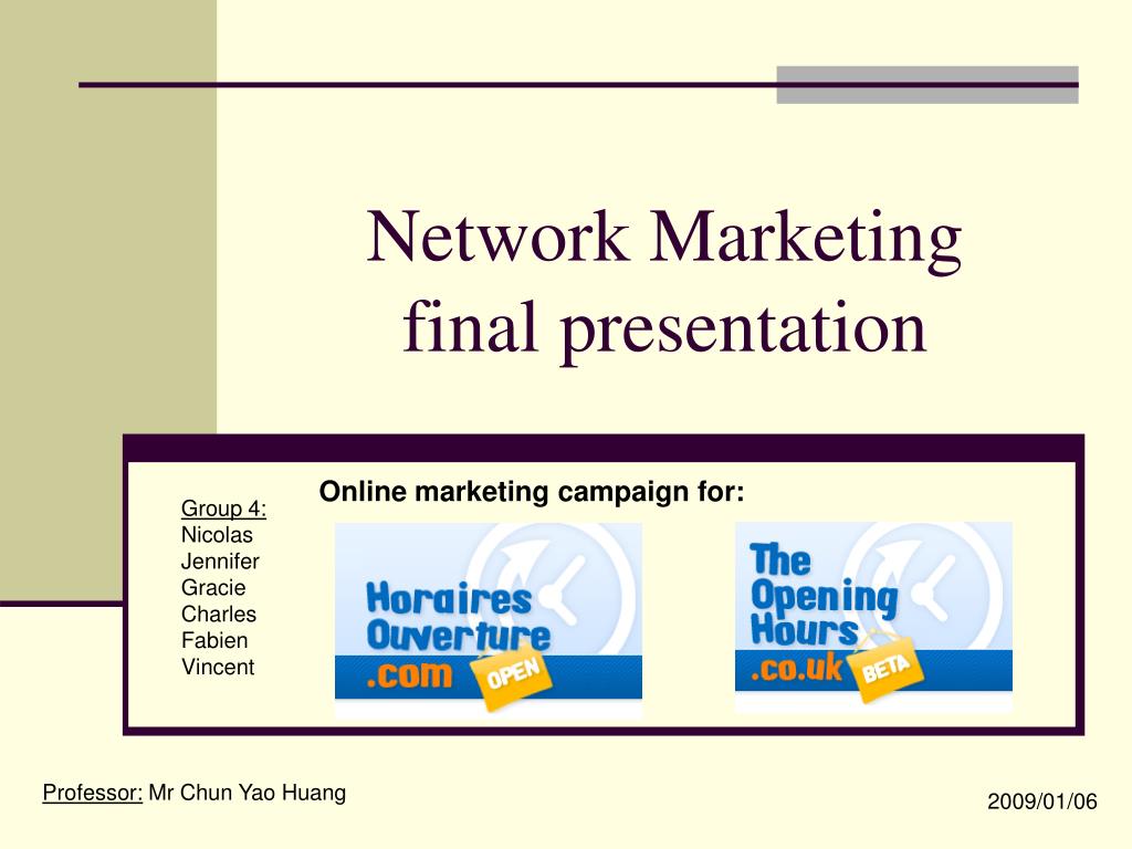 PPT - Network Marketing final presentation PowerPoint Presentation ...