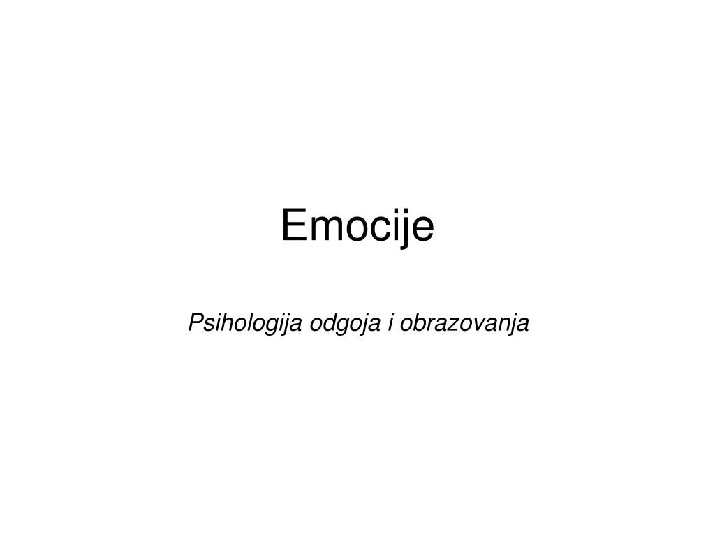 PPT - Emocije PowerPoint Presentation, free download - ID:980354