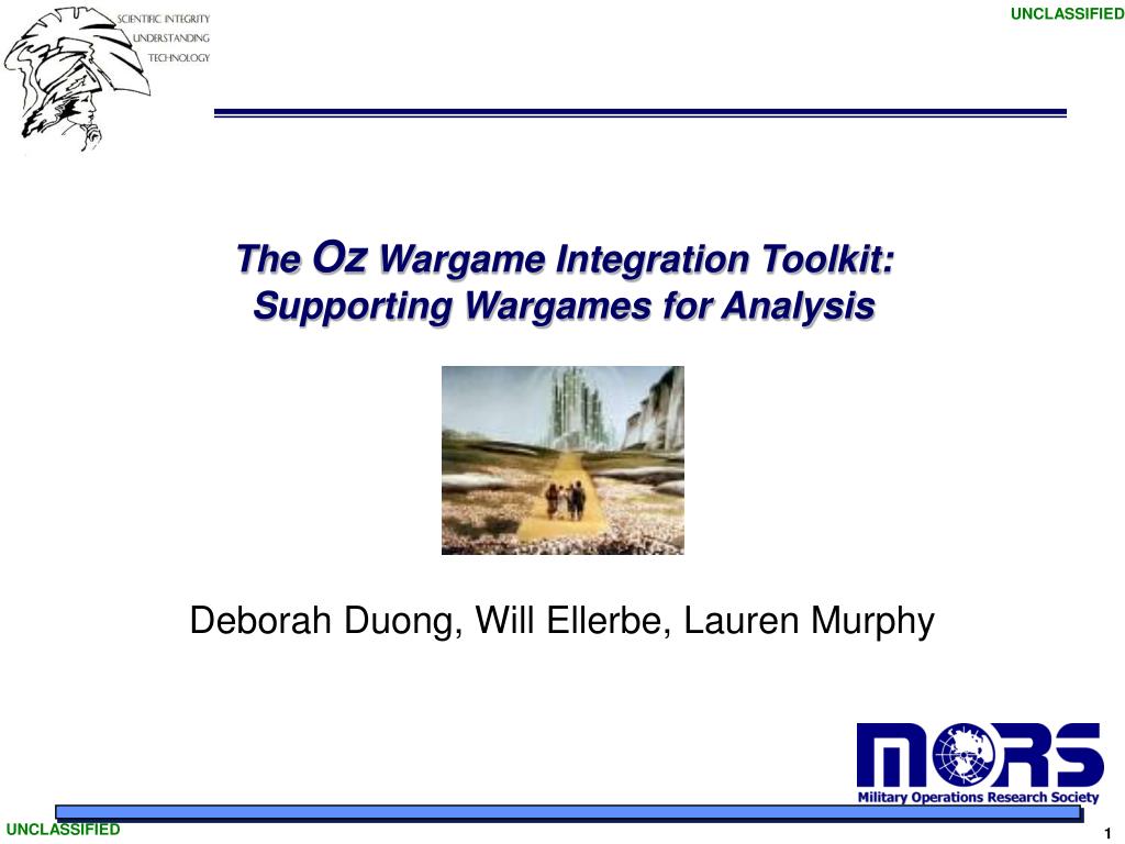 PPT - The Oz Wargame Integration Toolkit: Supporting Wargames for ...