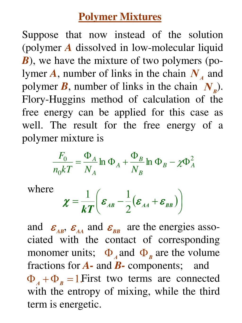 PPT - Polymer Mixtures PowerPoint Presentation, free download - ID:985761
