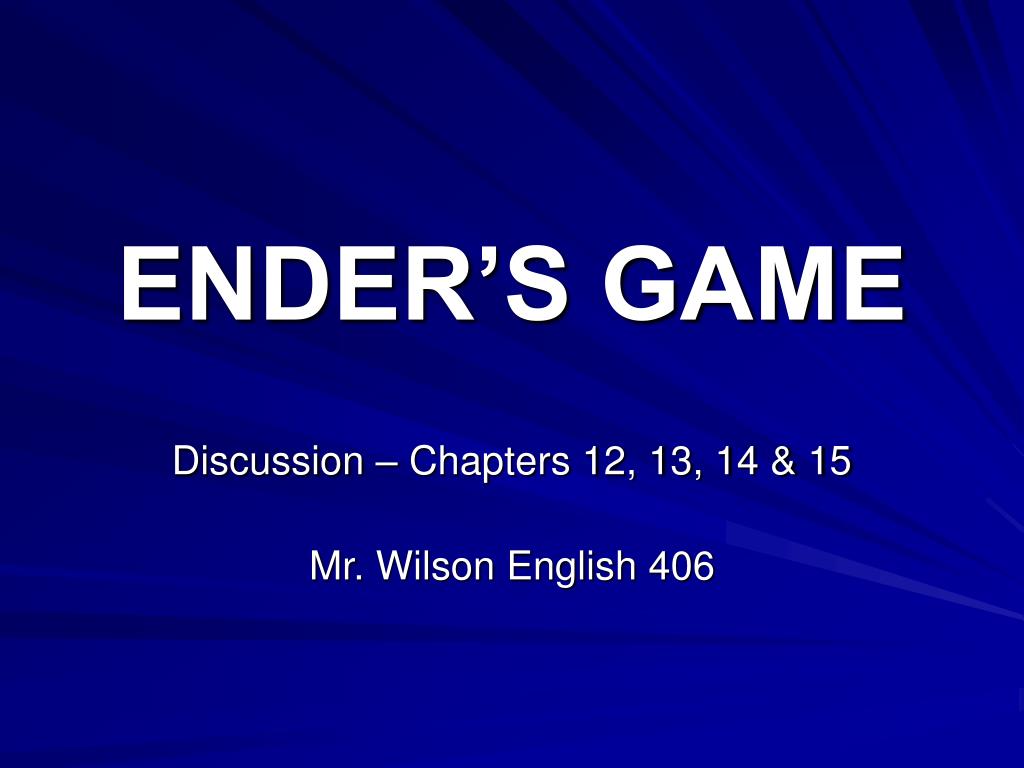PPT - ENDER’S GAME PowerPoint Presentation, free download - ID:987235