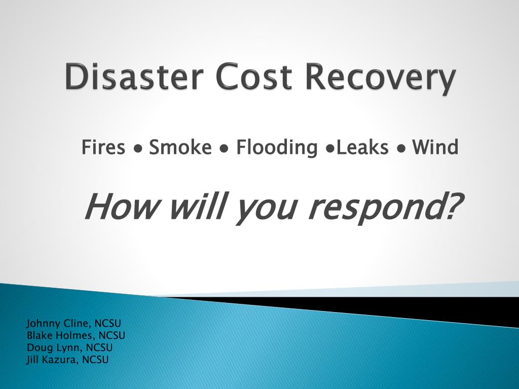 PPT - Disaster Cost Recovery PowerPoint Presentation, free download ...