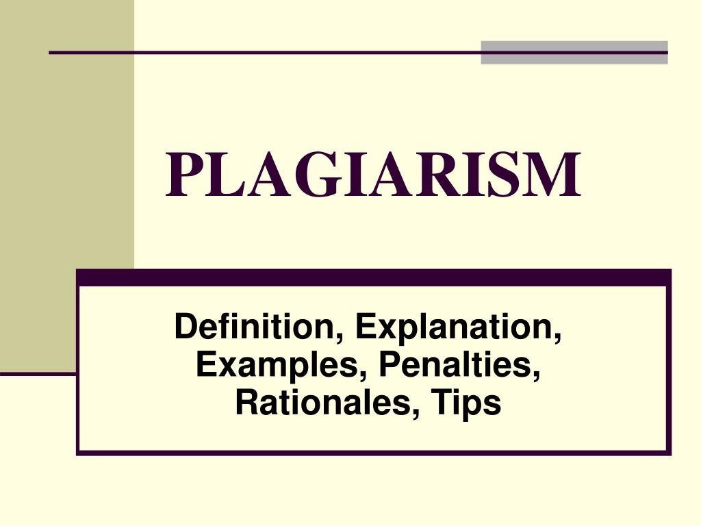 PPT - PLAGIARISM PowerPoint Presentation, free download - ID:997547