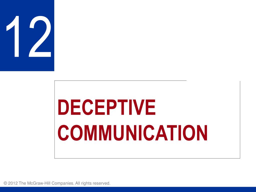 PPT - DECEPTIVE COMMUNICATION PowerPoint Presentation, free download ...