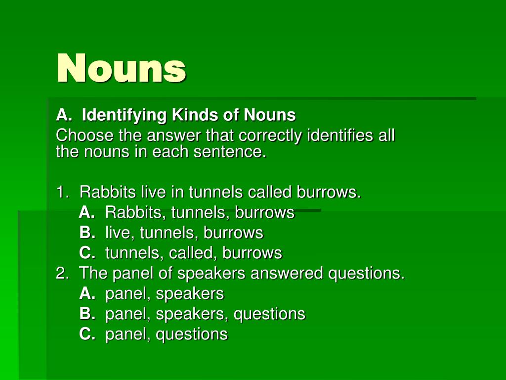 PPT - Nouns PowerPoint Presentation, free download - ID:998019