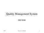PPT - Documentation of a Quality Management System PowerPoint ...